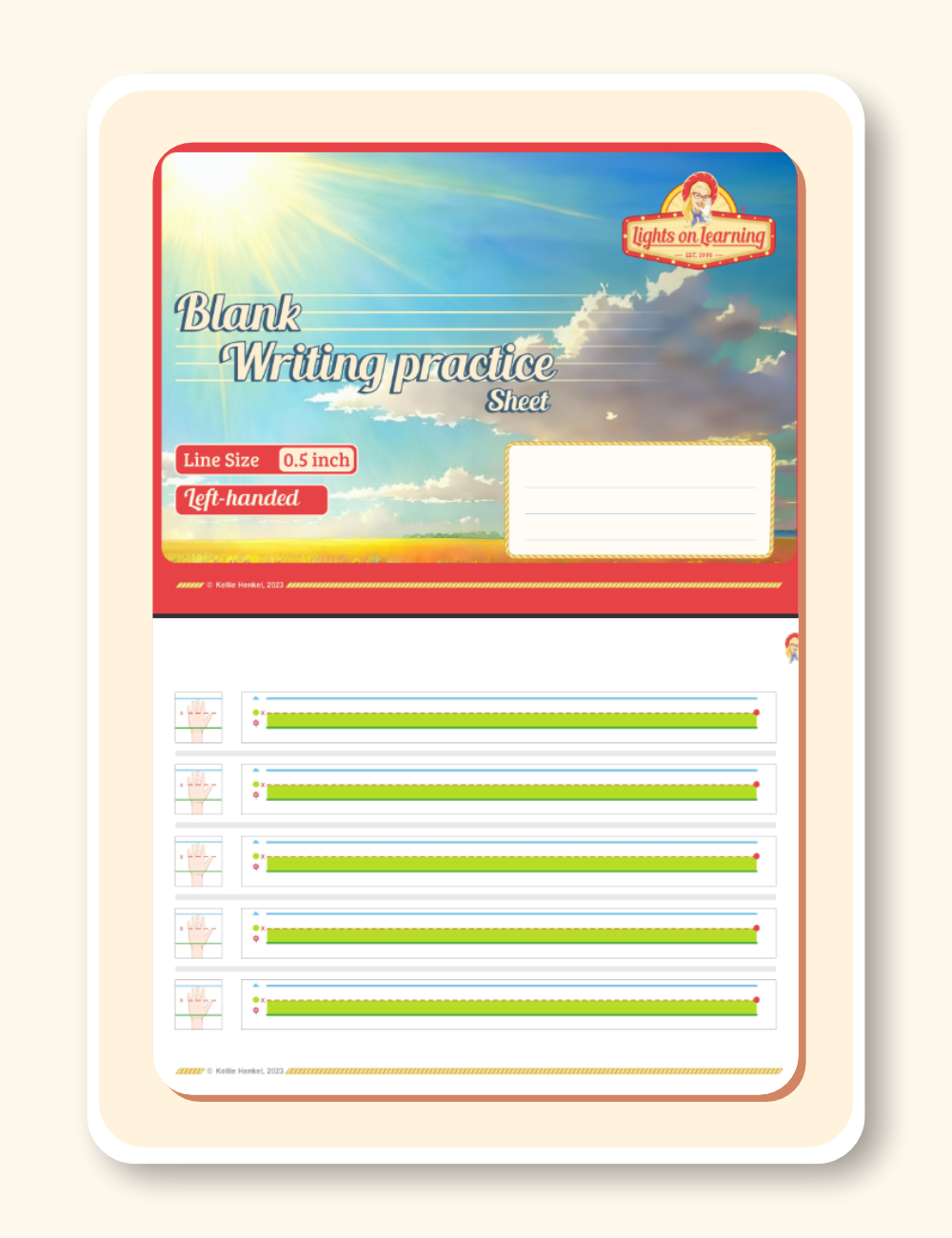 0.5 Inch Scaffolds of Blank Papers Left Handed Landscape – Lights on ...