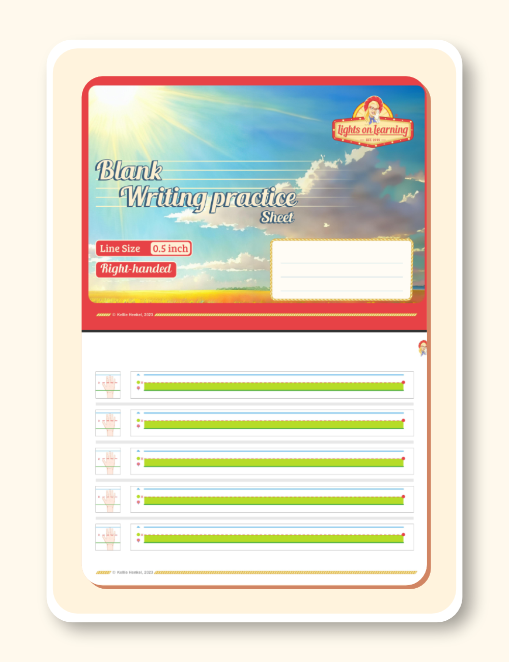 0.5 Inch Scaffolds of Blank Papers Right Handed Landscape – Lights on ...